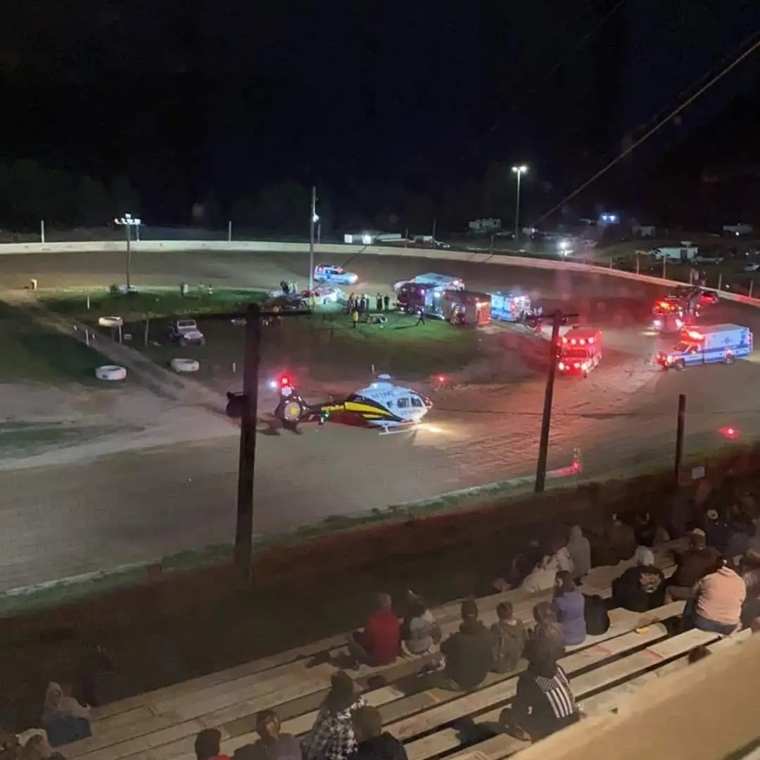 Late Race Crash at Hidden Valley Speedway - Lawrence Township Fire ...