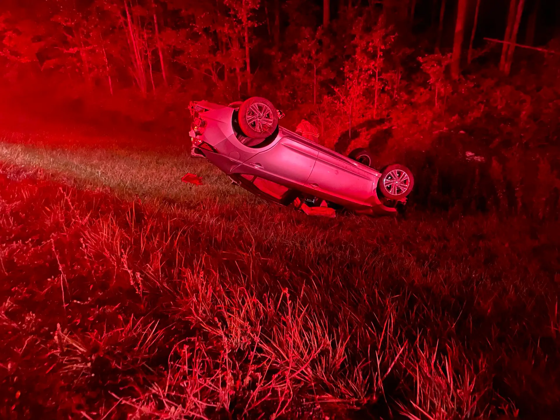 Roll Over on I-80 - Lawrence Township Fire Department #1